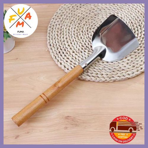 Jual Spatula Stainless Tebal / Sutil Stenlis Kayu / Spatula Stainless ...
