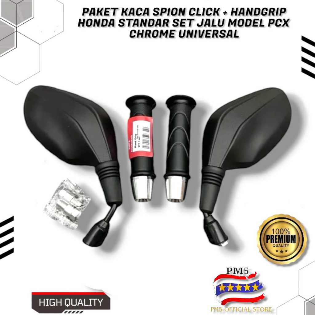 Jual PAKET HANDGRIP GRIP HANFAT HONDA STANDAR SET JALU MODEL PCX CHROME ...