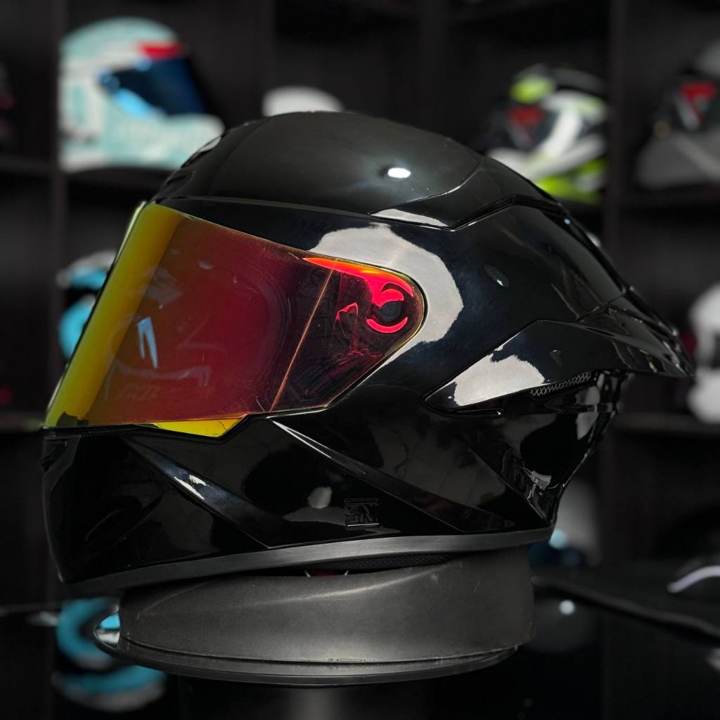 Jual Helm Full Face MLA TTC CRYPTHON Solid Terbaru Black Glosy Visor ...