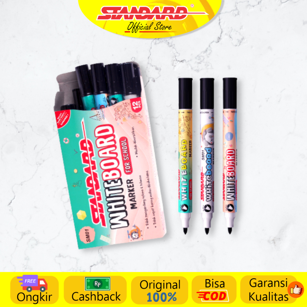 Jual Standard - Marker SM01 - Whiteboard Marker For School ( Spidol ...