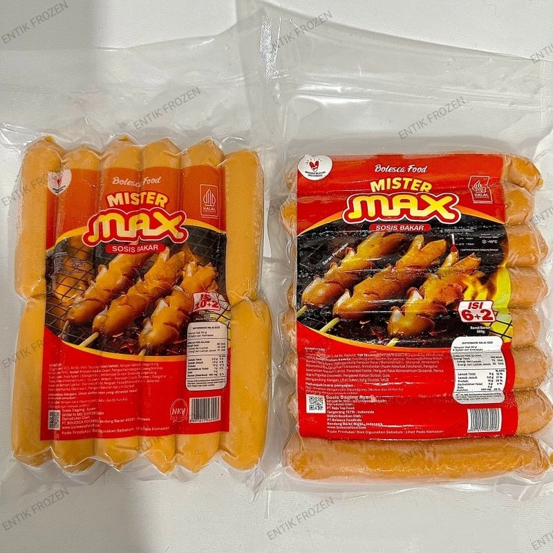 Jual Mister Max Sosis Bakar Mini ±700gr (10+2 pcs) & Jumbo ±700gr (isi 6+2 pcs) | Shopee Indonesia