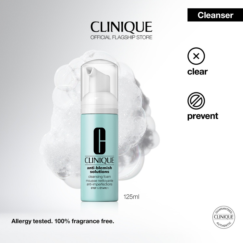 Jual Clinique Anti-Blemish Solutions Cleansing Foam 125ml | Facial Wash ...