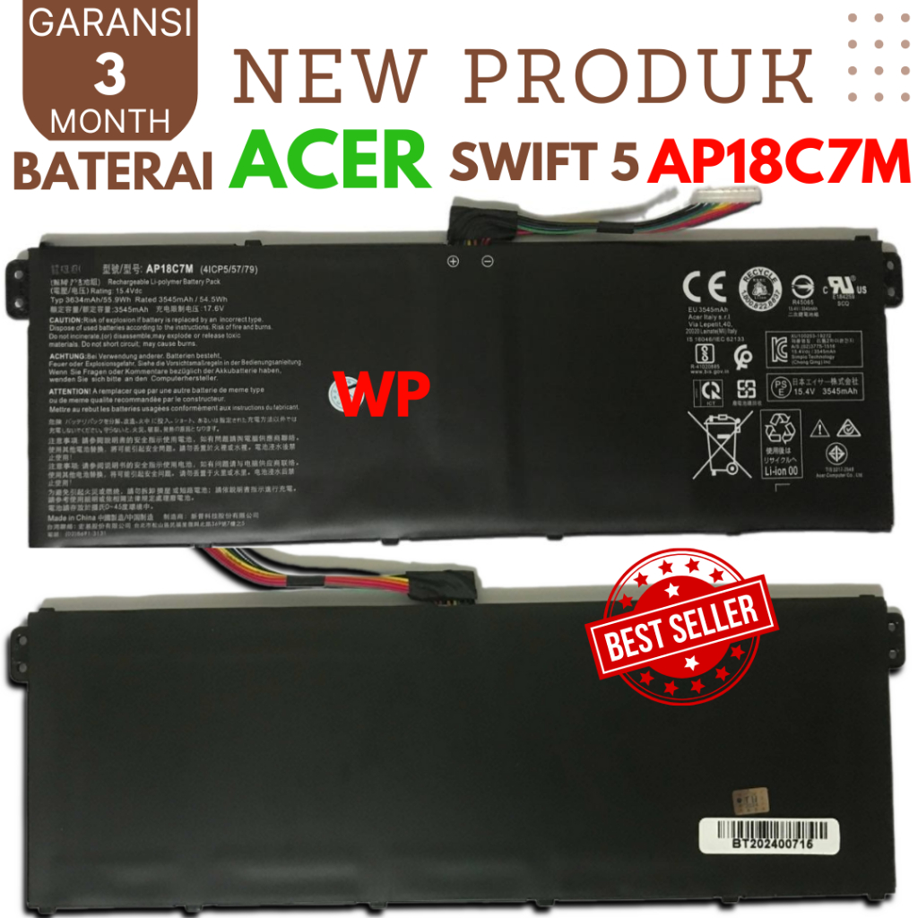 Jual Baterai Acer Swift 3 SF314-511 SF313-52 SF313-53 SF314-57 SF316-51 ...
