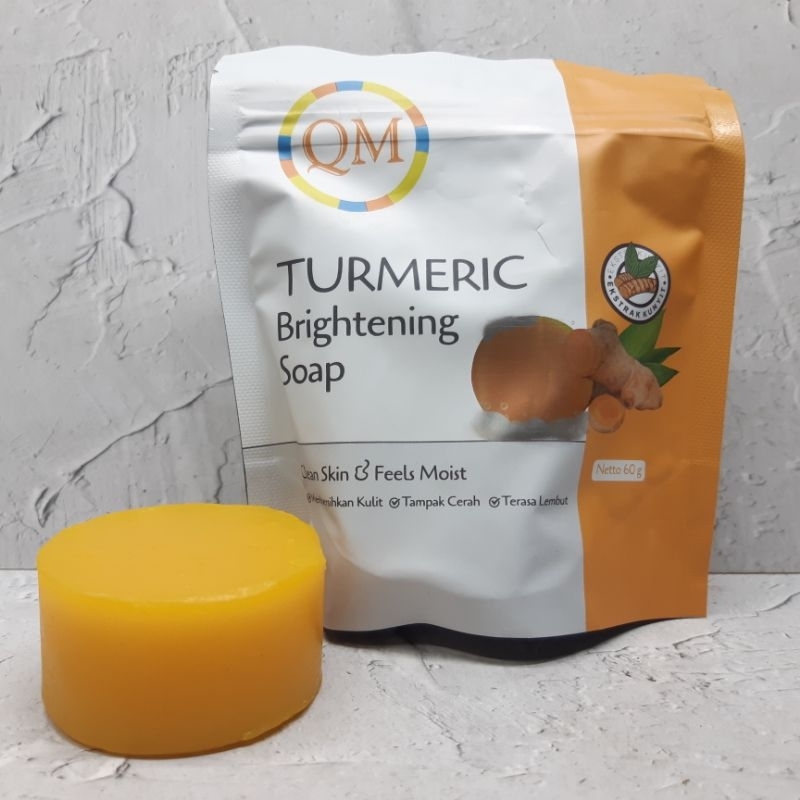 Jual Ecer) QM turmeric sabun batang wajah brighhtening soap 60gr ...
