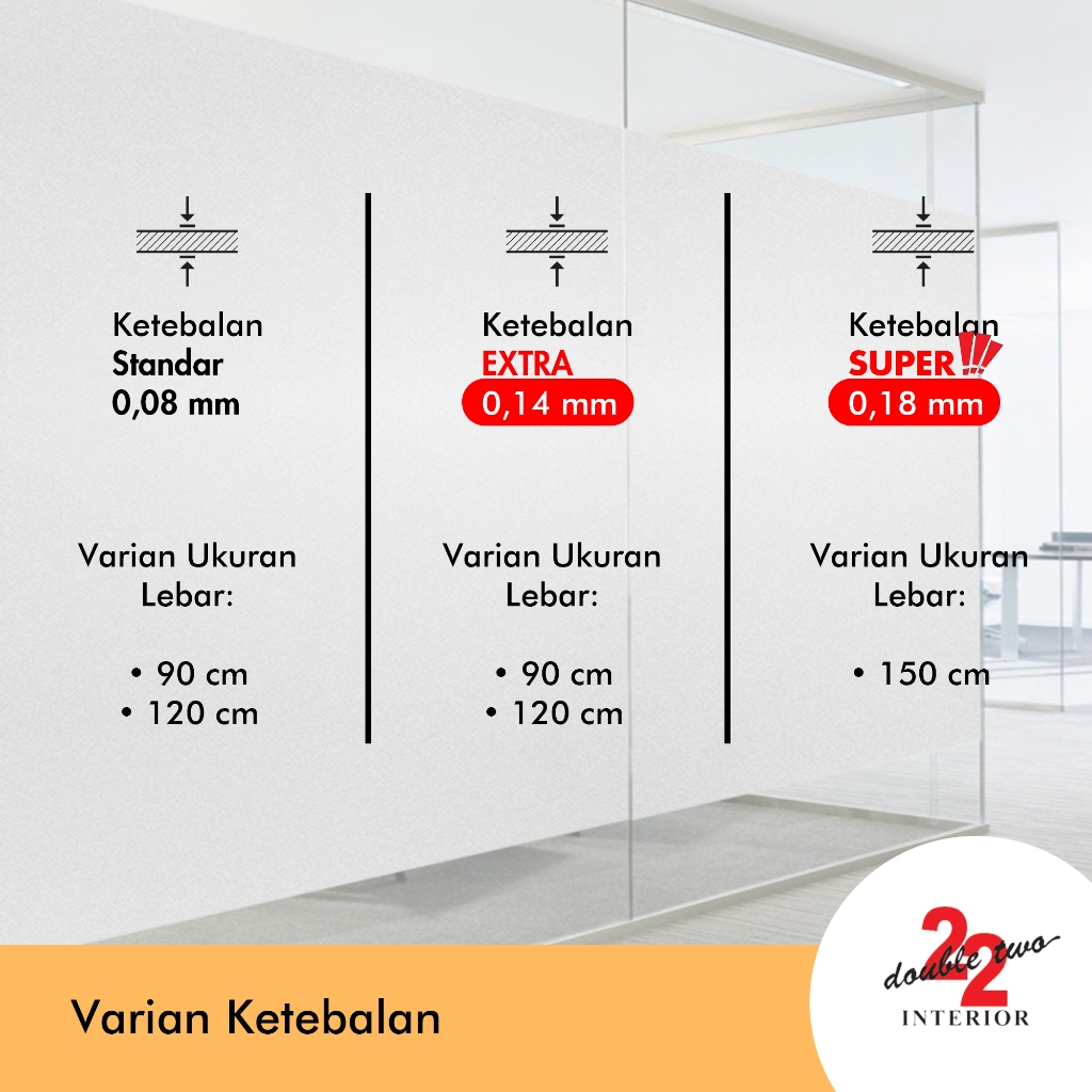 Jual Sandblast POLOS / Sunblast Kaca / Sticker Kaca Es (per 50 cm ...