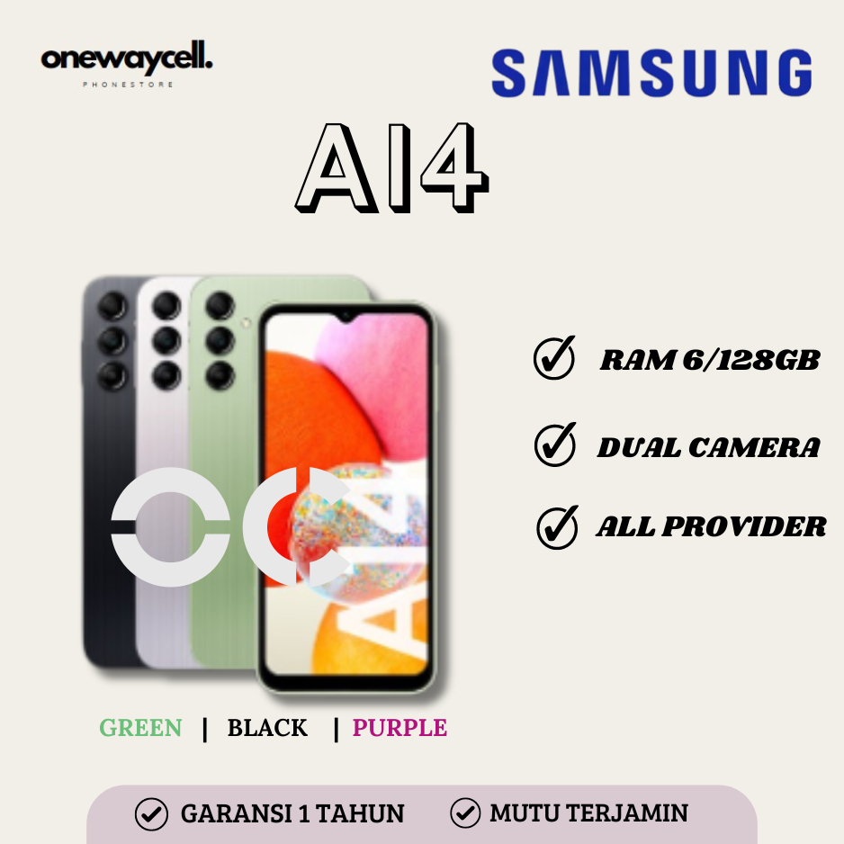 Jual SAMSUNG A14 RAM 6/128GB FULLSET GARANSI 1 TAHUN | Shopee Indonesia