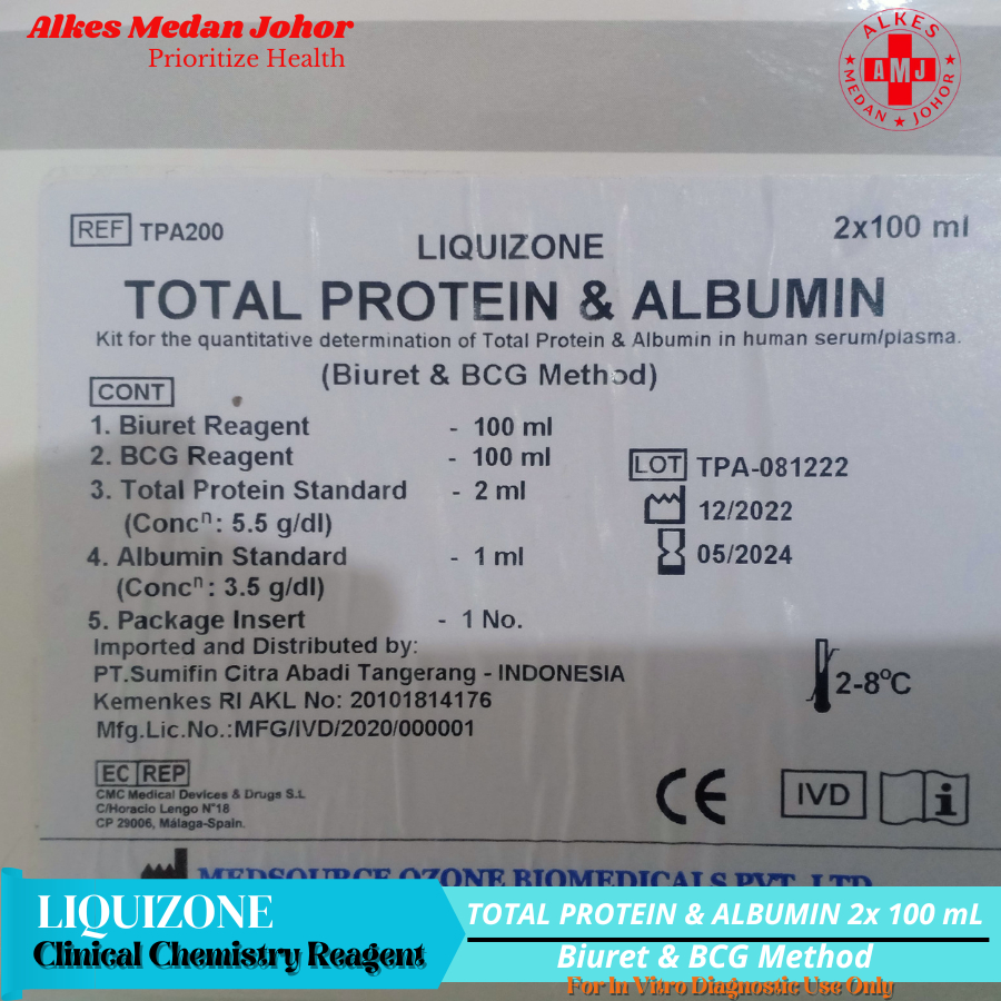 Jual Chemistry reagent , Reagen Kimia TOTAL PROTEIN & ALBUMIN LIQUIZONE 2 x 100 mL | Shopee ...
