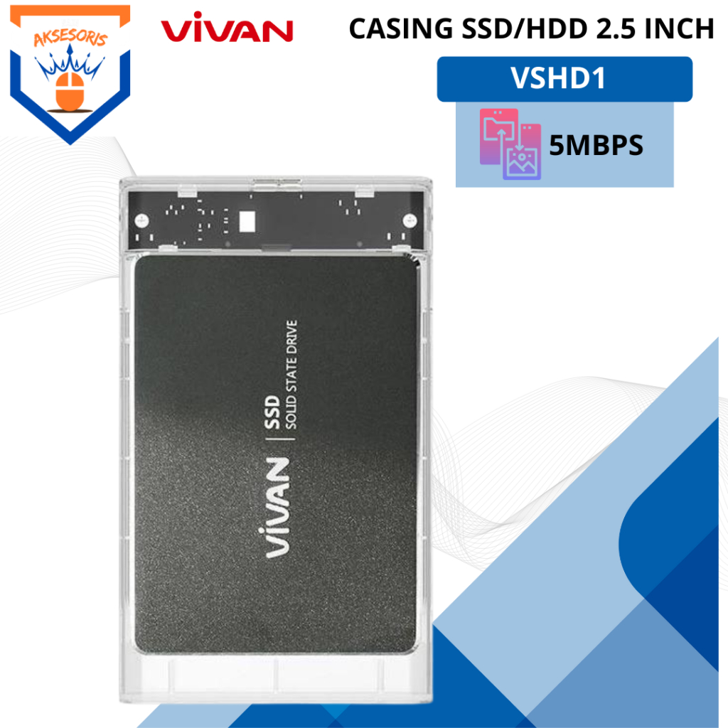 Jual VIVAN SSD Case Transparent External Hard Drive Enclosure USB 3.0 ...