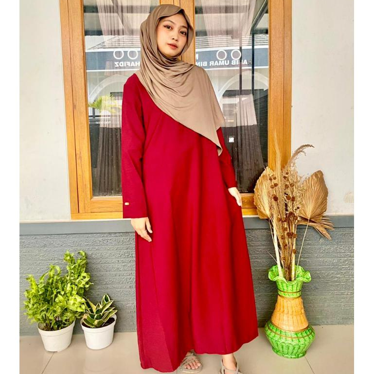 Jual Gamis Polos Ibu Ibu Hitam Premium Jumbo Simpel Putih Remaja ...