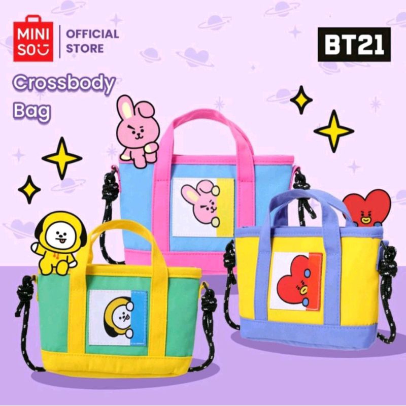 Jual Miniso-Crossbody Baq BT21 Collection Dopamine/Tas Selempang Tali ...