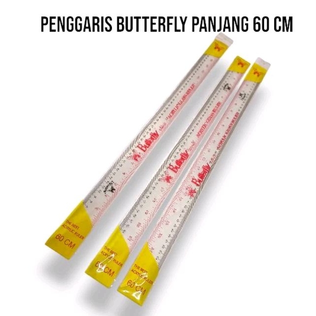 Jual penggaris butterfly rol mistar plastik panjang 60 cm ( 1 pcs) | Shopee Indonesia
