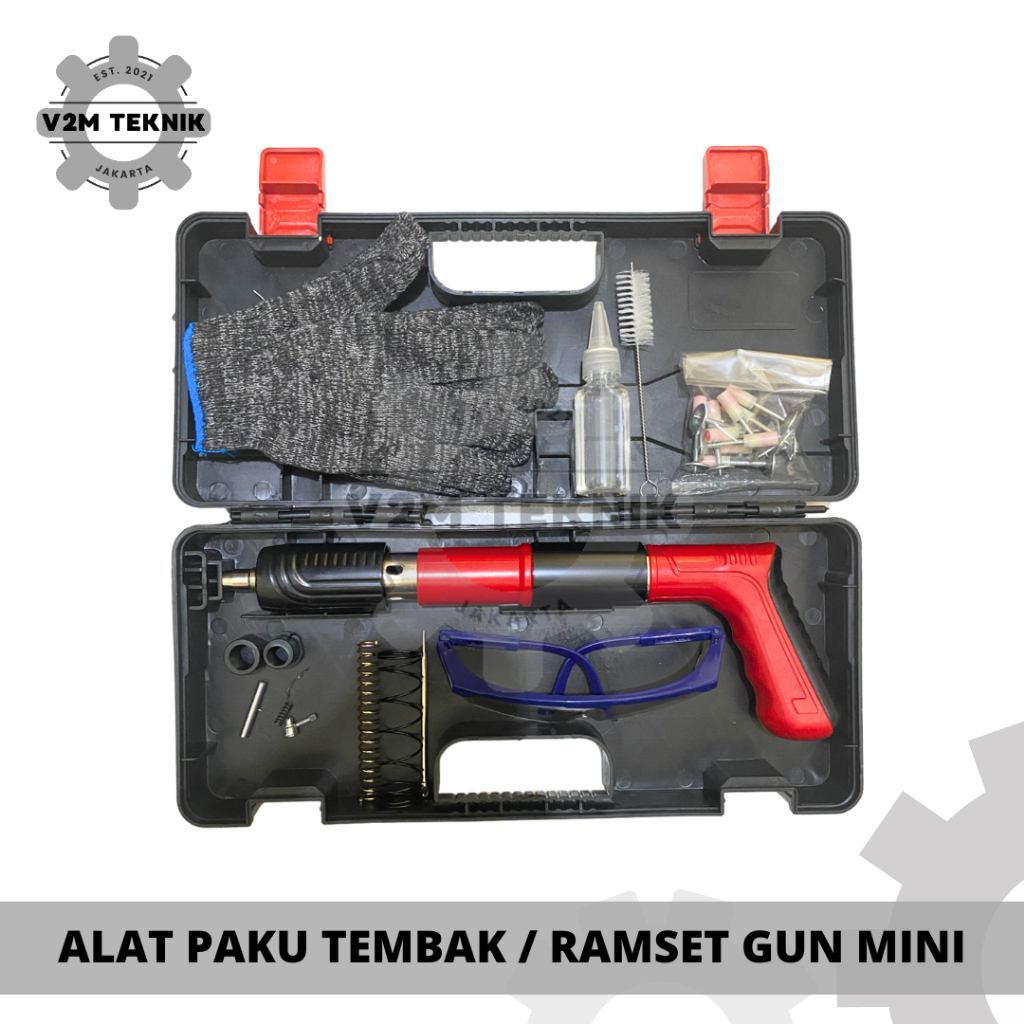 Jual Stampset Mini Alat Tembak Paku Beton 7.3MM / Ramset Gun Mini 7.3 ...