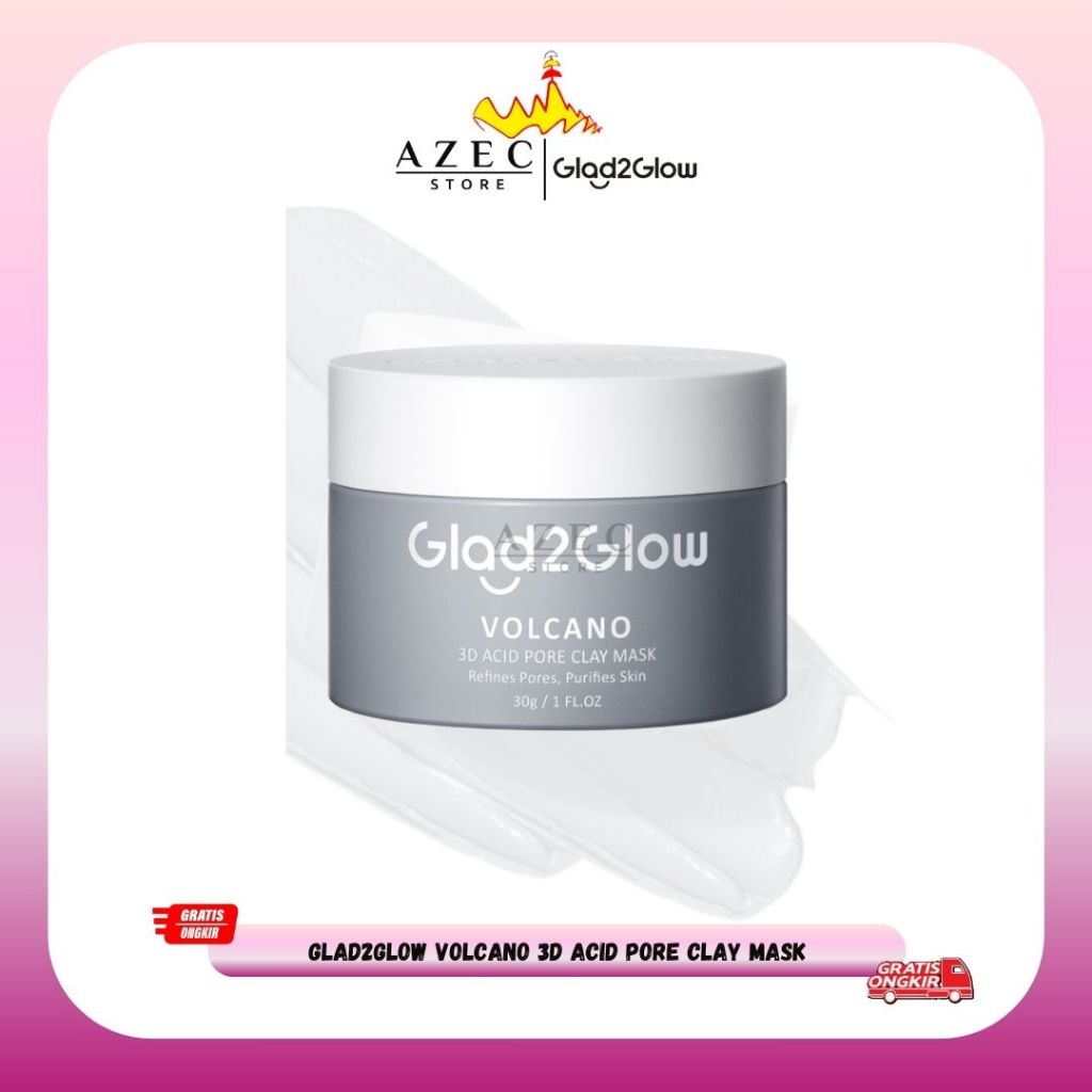 Jual GLAD2GLOW VOLCANO 3D ACID PORE CLAY MASK 30g | Shopee Indonesia