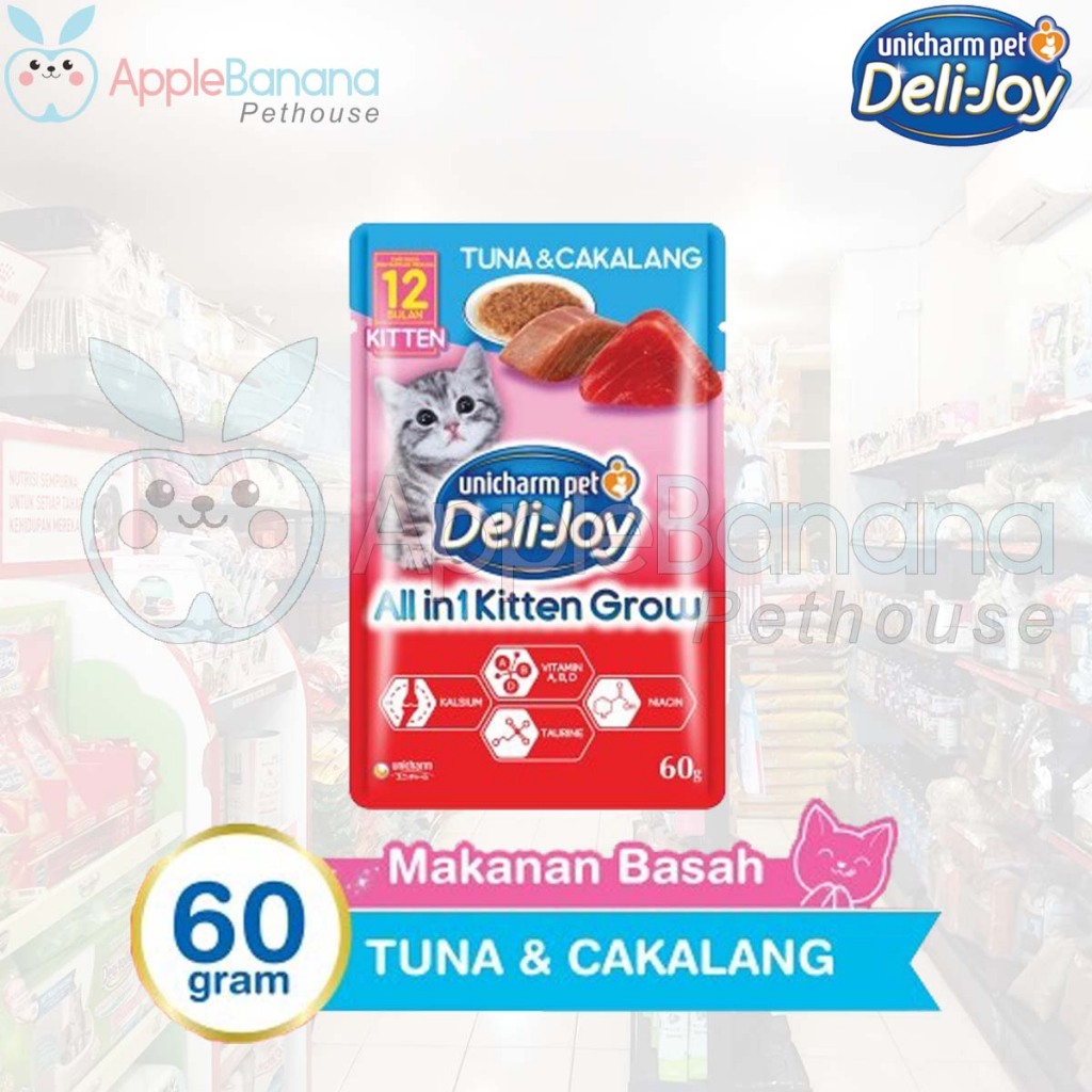 Jual Deli Joy Pouch/Sachet Adult/Kitten | Makanan kucing basah Delijoy ...