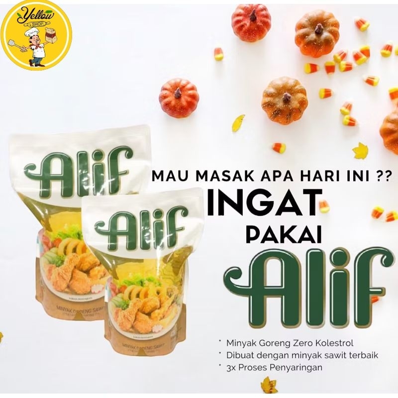 Jual MINYAK GORENG ALIF 1 LITER / 2 LITER | Shopee Indonesia