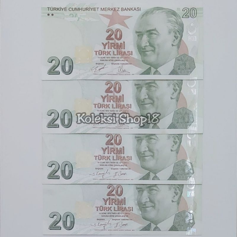 Jual Koleksi Uang Asing Lira Turki Pecahan 20 Lira | Shopee Indonesia