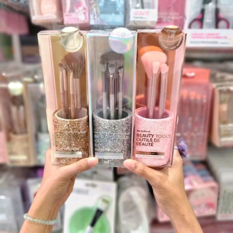 Jual Miniso-Beauty Tools For Makeup Brushes Set 3 Varian Warna | Shopee ...