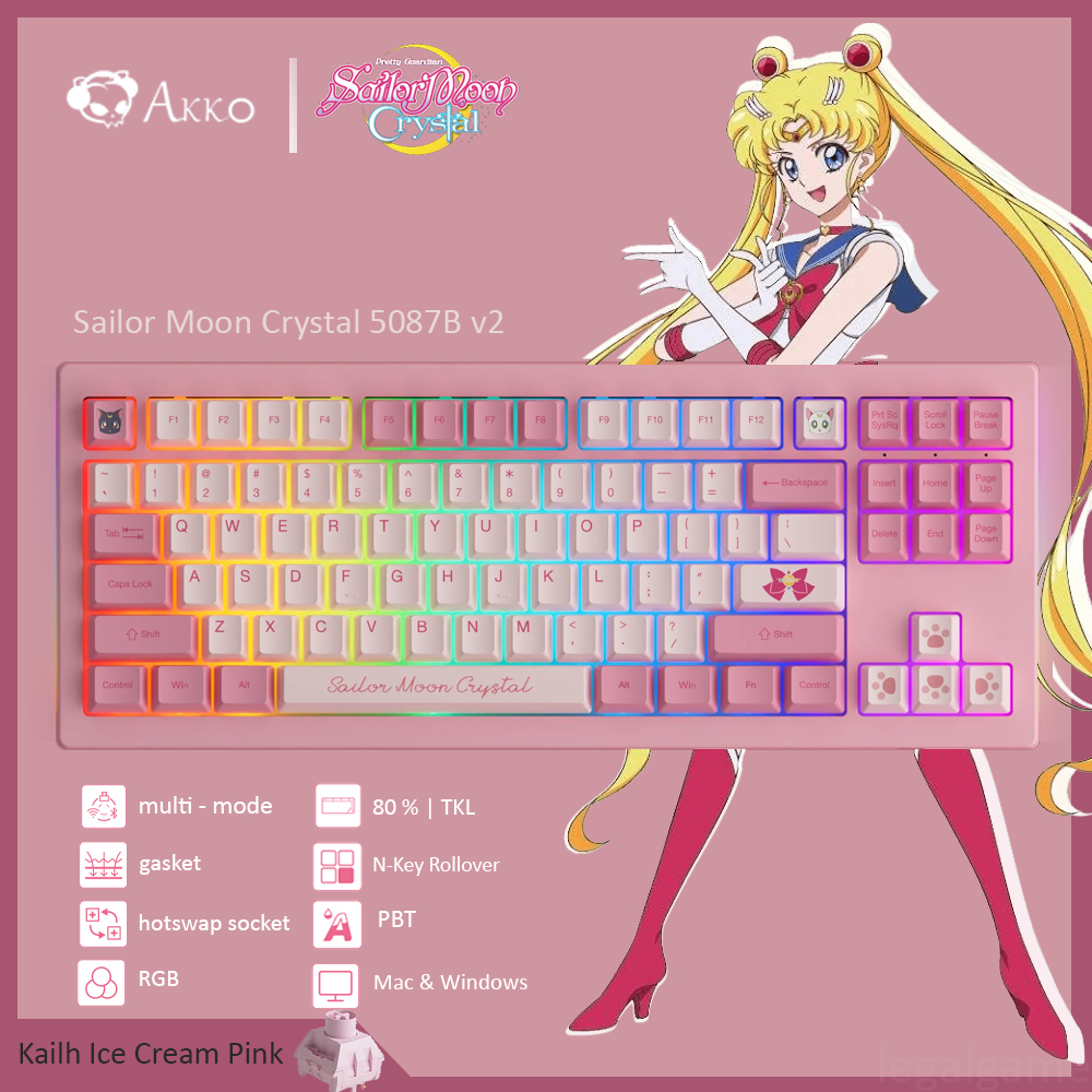 Jual Akko Sailor Moon Crystal Edition 5087B v2 - RGB Mechanical Gaming ...