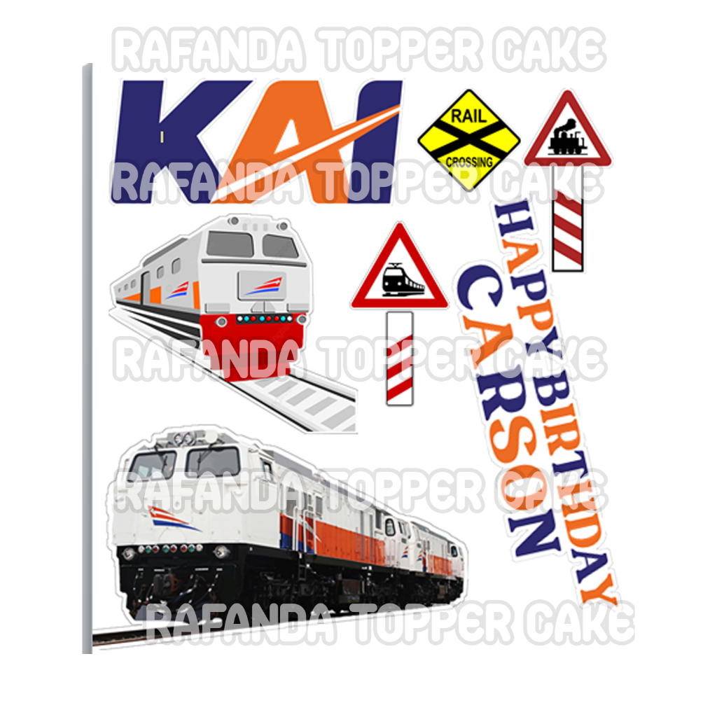 Jual Topper kue ulang tahun toper bolu ultah KAI kereta api | Shopee ...