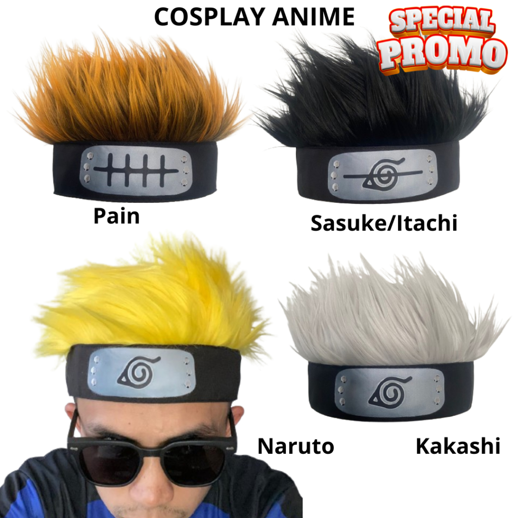 Jual Wig Cosplay Anime, Naruto, Sasuke, Kakashi dan Pain | Shopee Indonesia