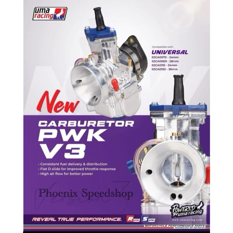 Jual Karburator Karbu Uma Racing PWK V3 28 30 32 34 | Shopee Indonesia