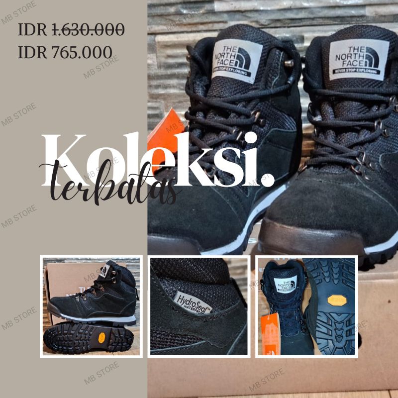 Jual Sepatu Gunung TNF the north face vibram original BNIB Black ...