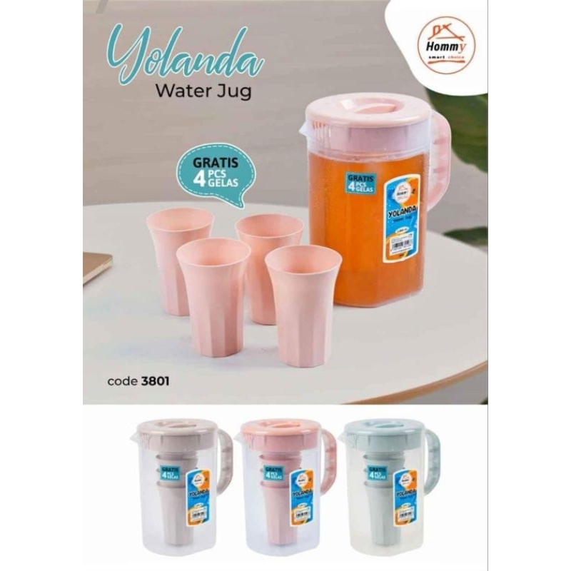 Jual water jug yolanda 2,2 liter free gelas | Shopee Indonesia