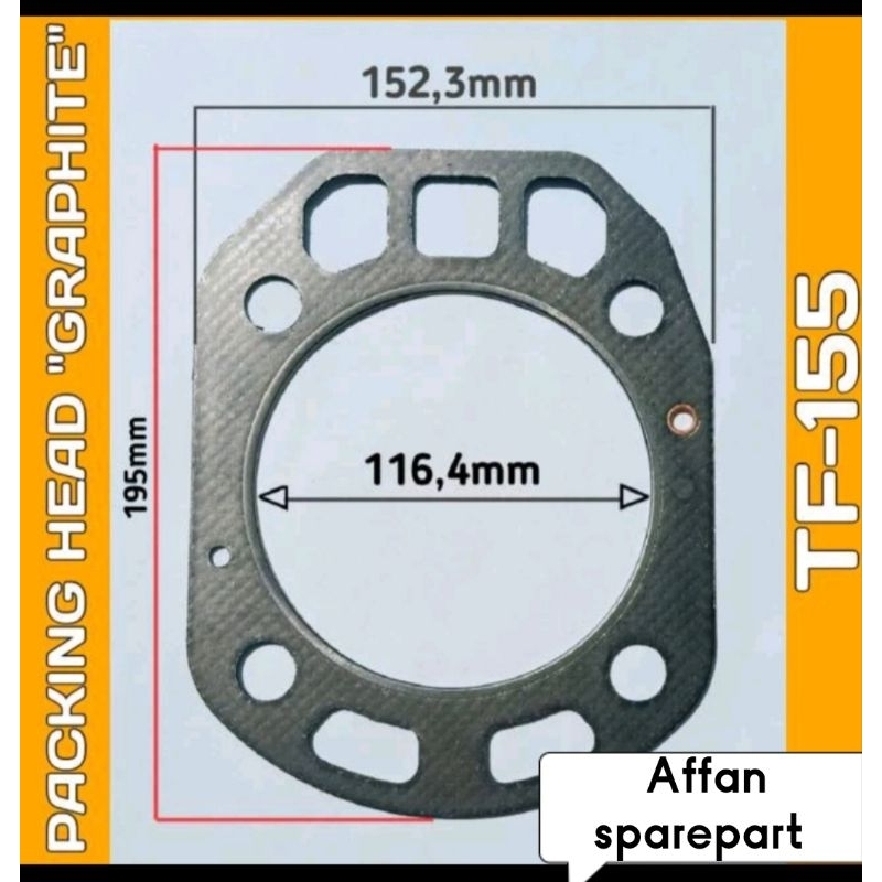 Jual paking kop paking head YANMAR TF 135 / TF 155 Paking silinder head ...