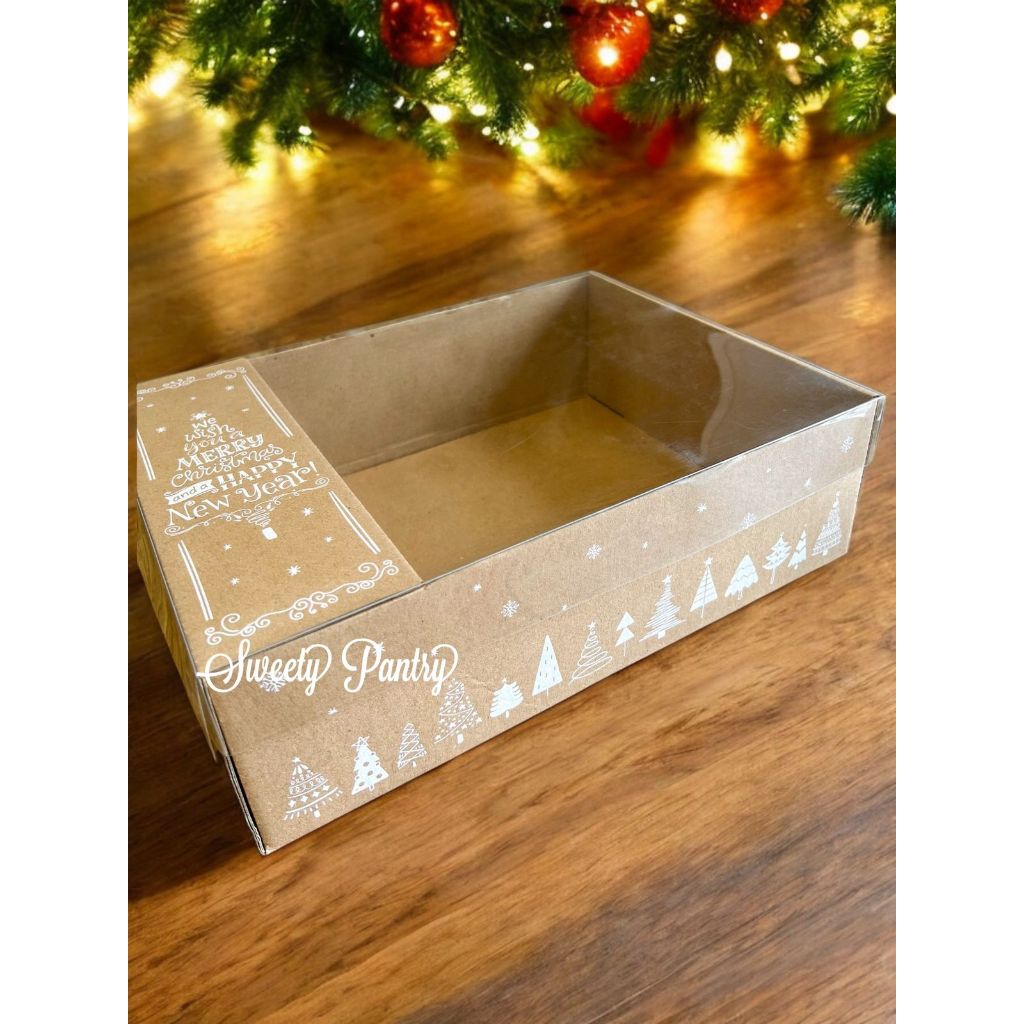 Jual 5PCS - Dus Box Packaging Kotak kue Puding Sekat Window mika Motif ...