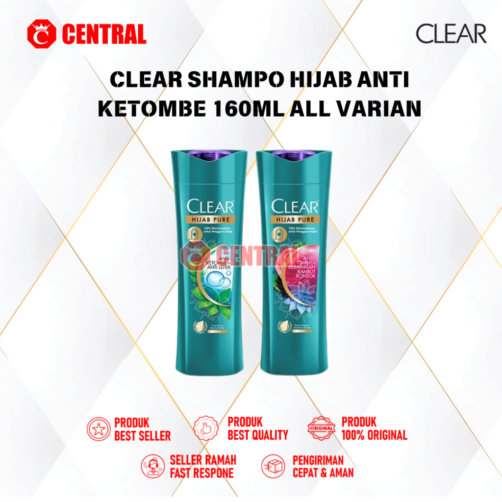 Jual CLEAR SHAMPOO HIJAB ANTI KETOMBE/RONTOK/LEPEK 160ML | Shopee Indonesia