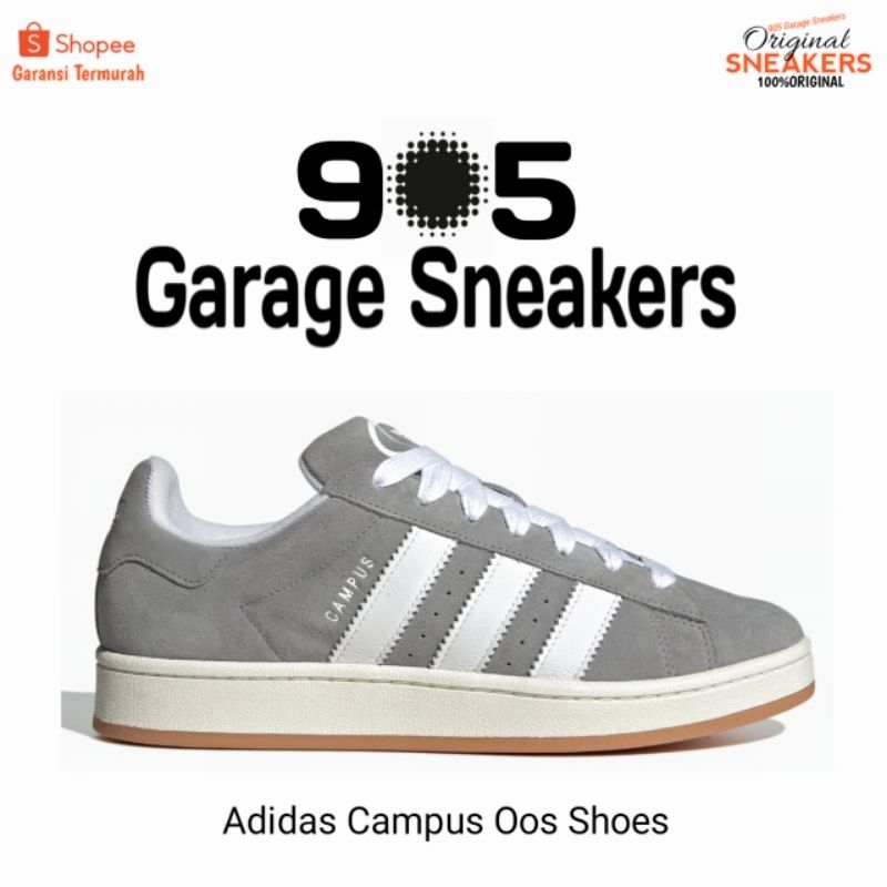 Jual Sepatu Adidas Campus Oos Grey White Gum Original | Shopee Indonesia
