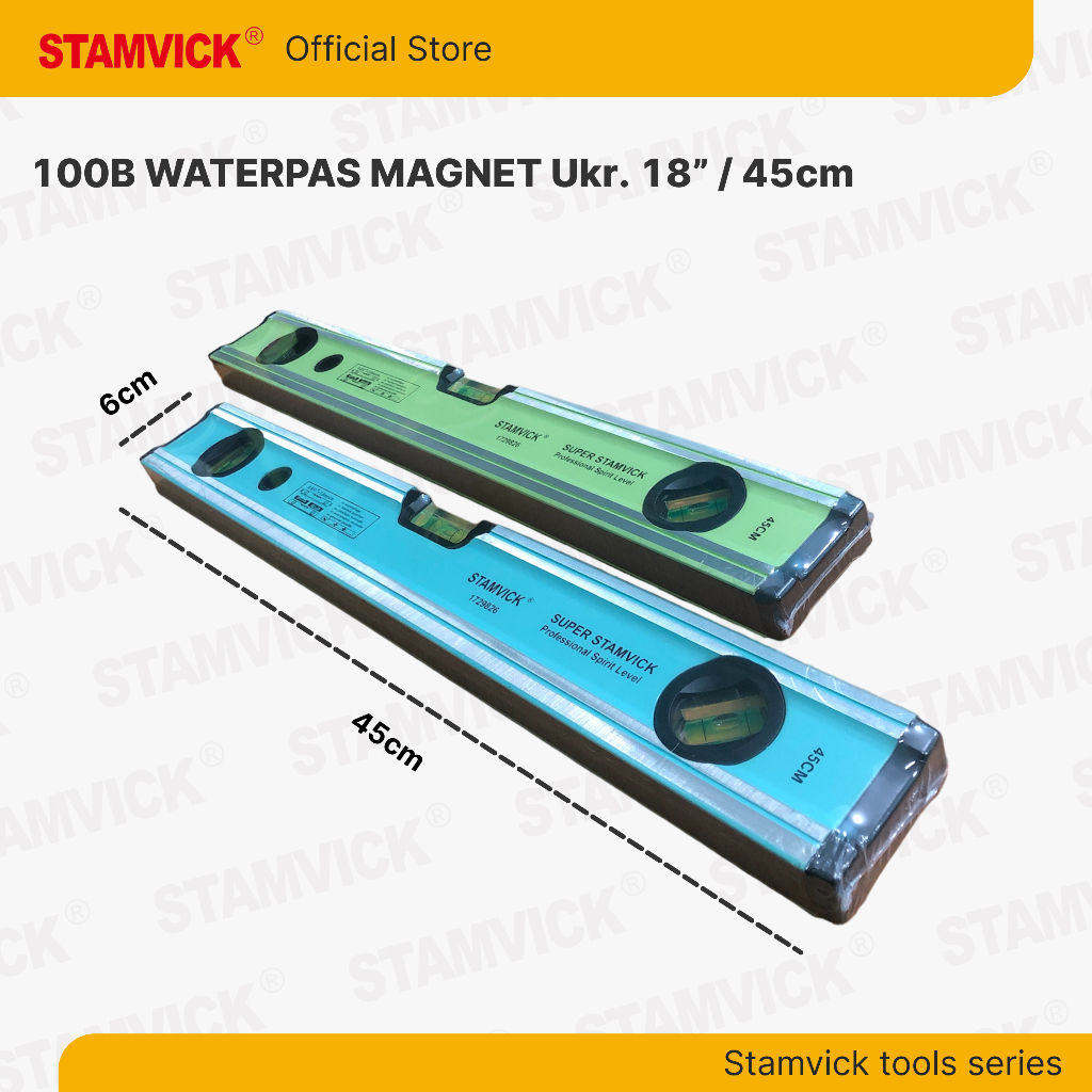 Jual Waterpas Magnet Stamvick 18inch - Penggaris Waterpas Panjang 45cm ...