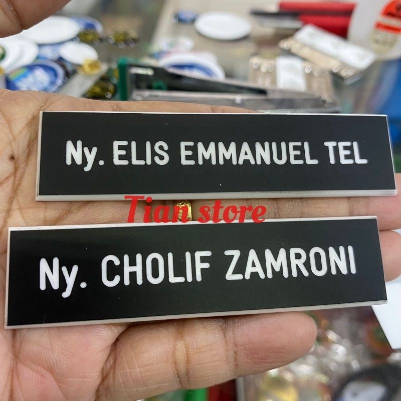 Jual Papan nama/Nametag Dof Lis putih terbaru/Nametag Persit terbaru ...