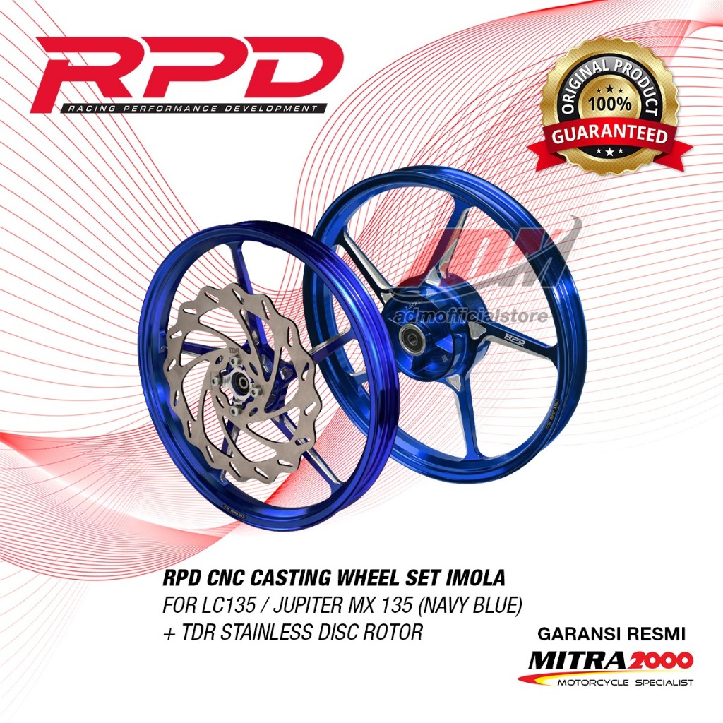 Jual Velg RPD CNC Casting IMOLA for Jupiter MX 135 / LC135 (160/160x17 ...