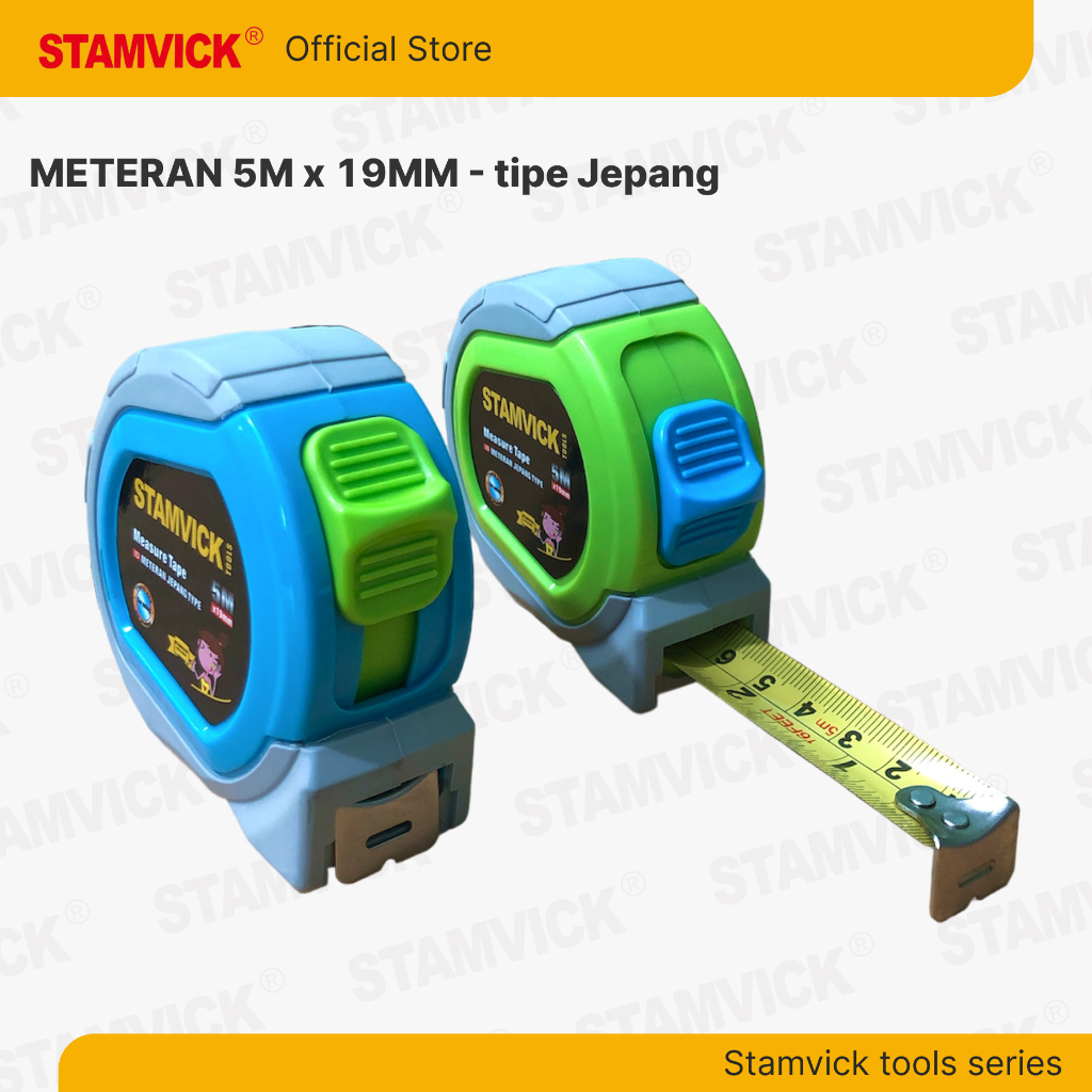 Jual Meteran Roll 5 Meter Karet Stamvick Type Jepang ( 5m x 19mm ...