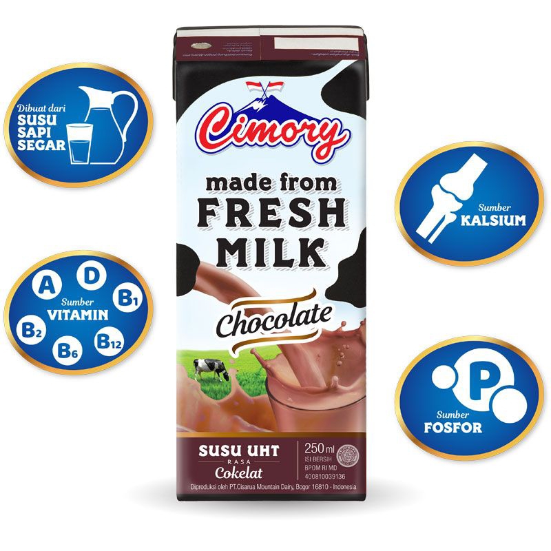 Jual CIMORY UHT MILK 250ML CHOCOLATE (24PCS) | Shopee Indonesia