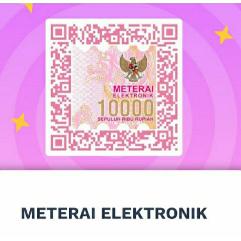 Jual E meterai 10000/Elektronik meterai/Meterai Digital Resmi Peruri ...