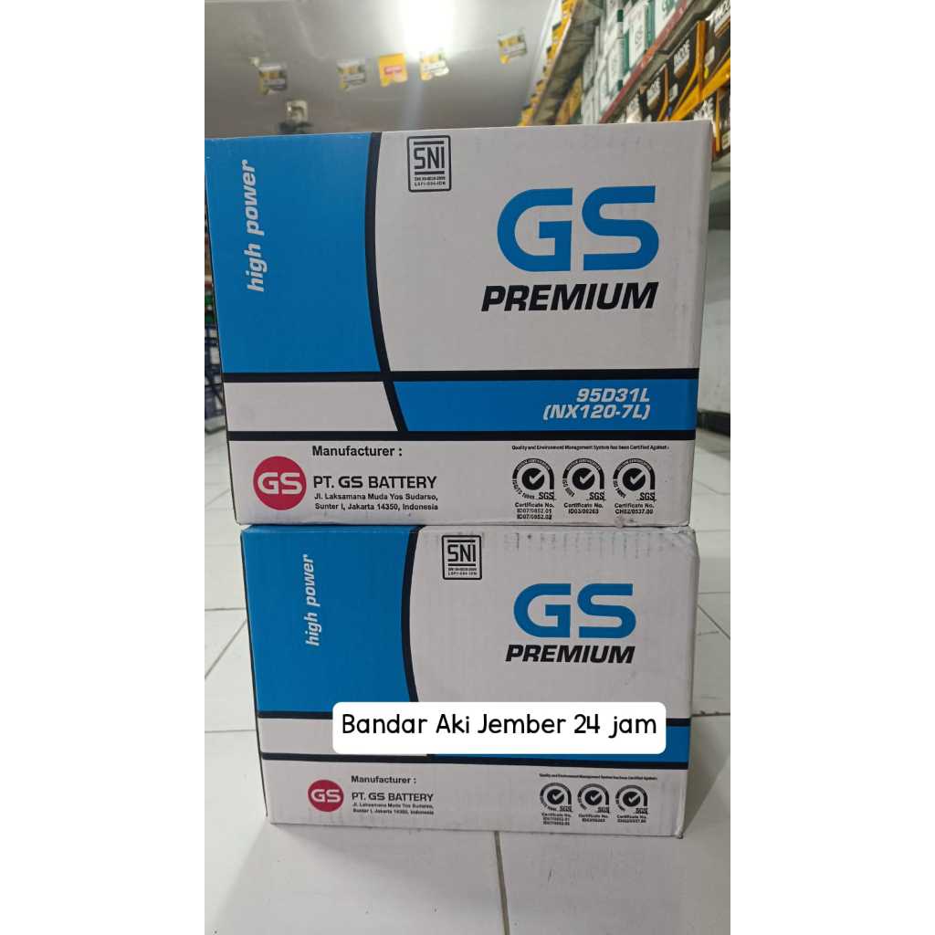 Jual Aki Mobil GS ASTRA PREMIUM NX120-7L / 95D31L Aki Basah 12V / 80Ah, AKI PAJERO , INNOVA , LC ...