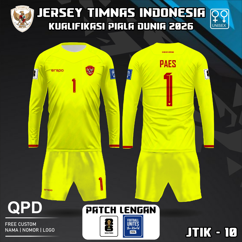 Jual Set jersey kiper timnas Indonesia kualifikasi pra piala dunia 2026 ...