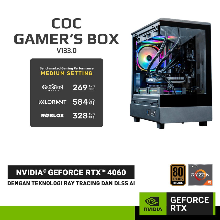 Jual COC GAMER BOX V133.0 - Paket PC Rakitan GeForce RTX 4060 | Shopee ...