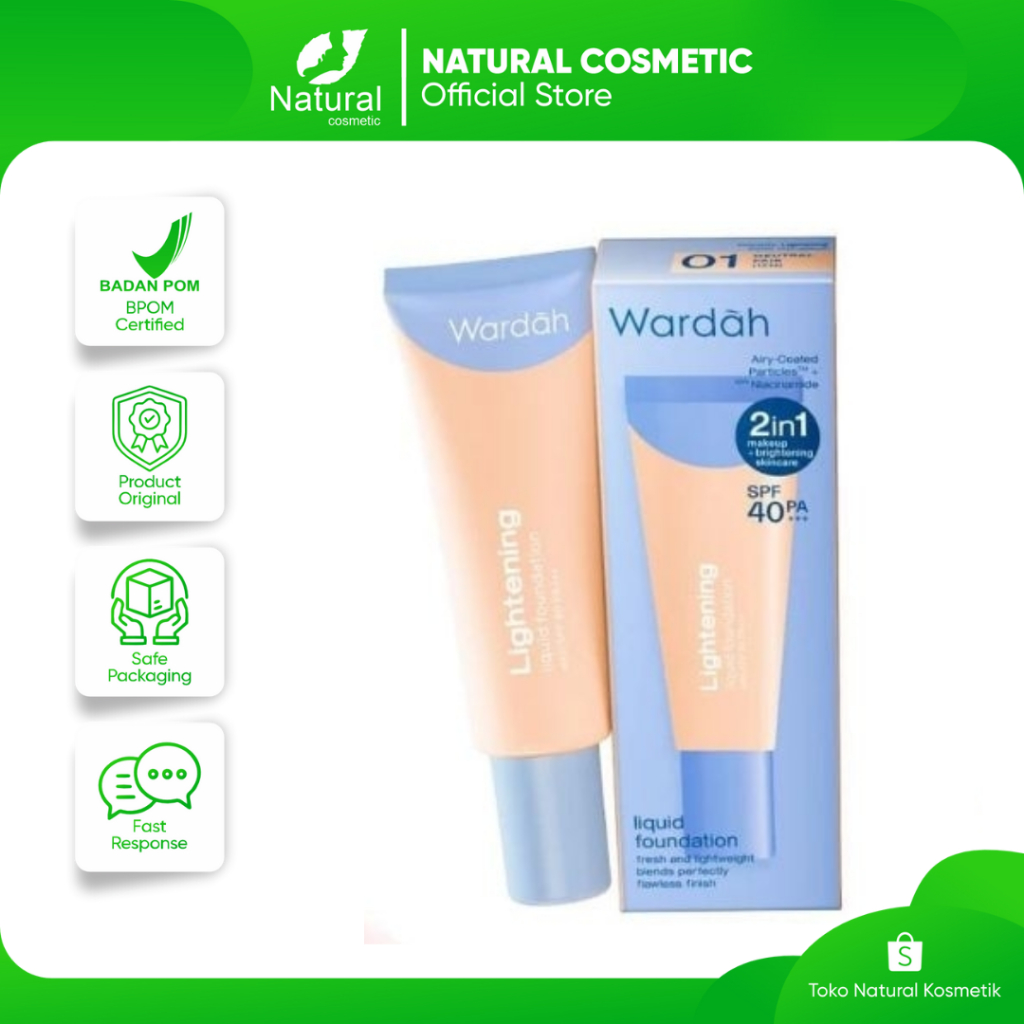 Jual Wardah Lightening Liqiud Foundation SPF 40 PA ++ 25 ml | Shopee ...