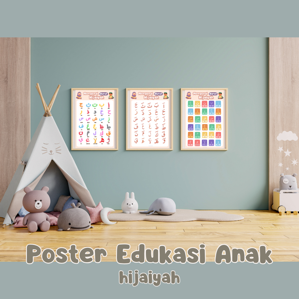 Jual Poster Edukasi Anak - Poster Hijaiyah - Poster Anak PAUD Anak TK ...