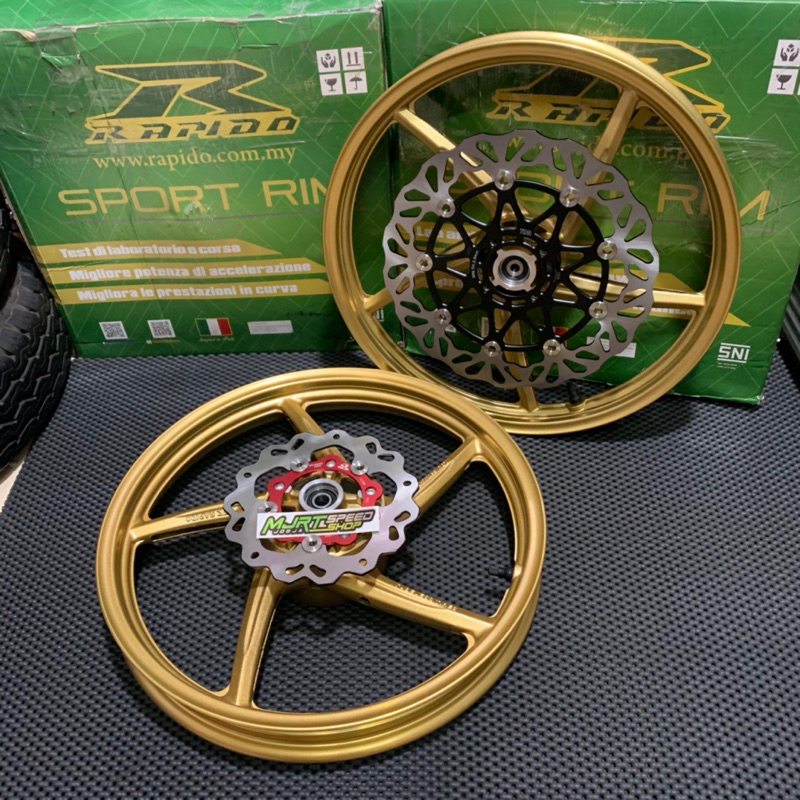 Jual PAKET VELG RAPIDO CAKRAM DEPAN TDR RACING DAN RCB RACING BOY FOR ...