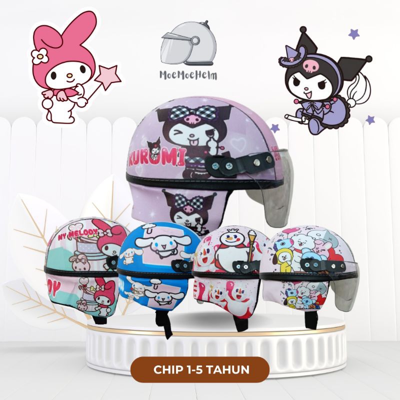 Jual Helm Anak Sincan Usia 1 2 3 4 5 Tahun Chip Kuromi Melody ...