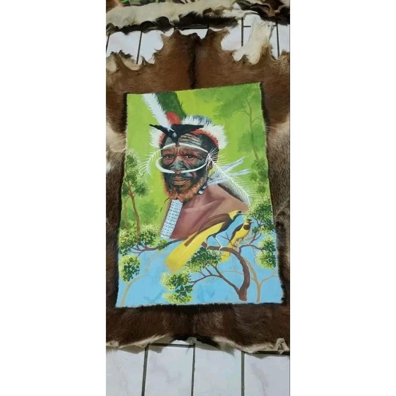 Jual lukisan tokoh suku papua | Shopee Indonesia