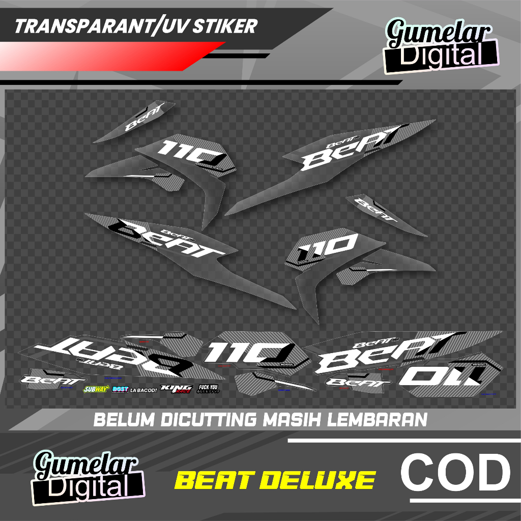 Jual STRIPING BENING TRANSPARAN HONDA BEAT CBS DELUXE BEAT STREET 2020 ...