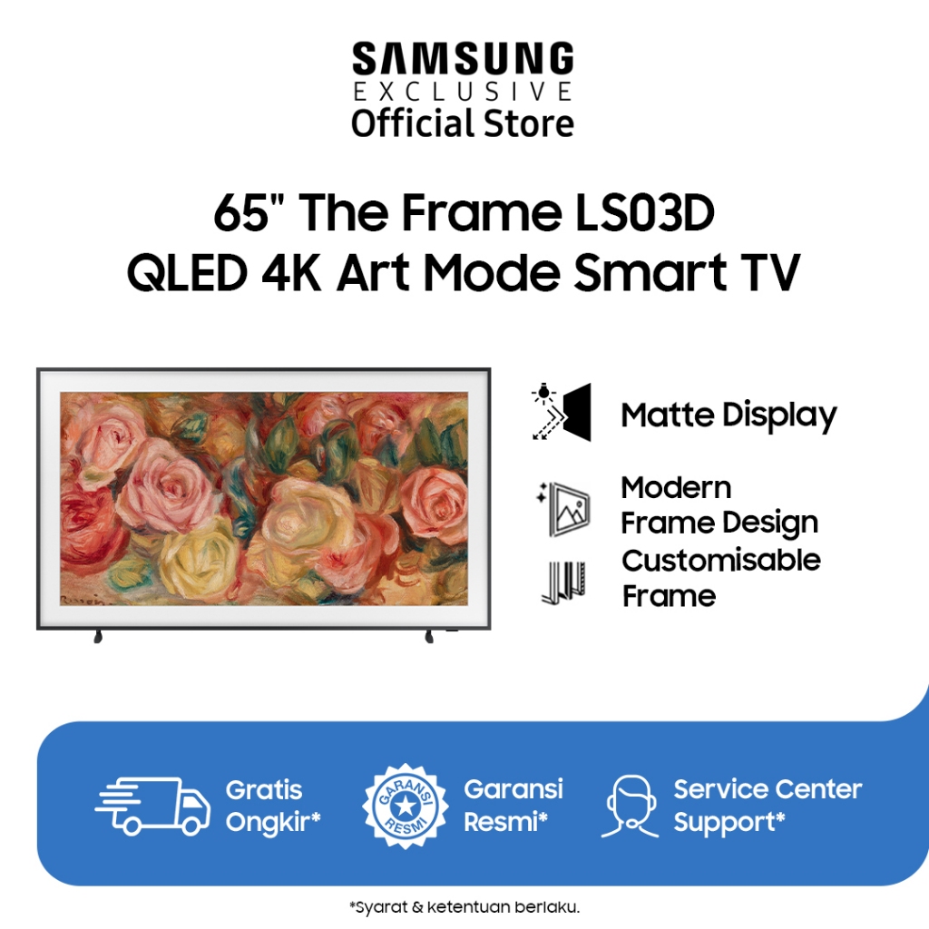 Jual Samsung The Frame LS03D QLED 4K Art Mode Smart TV 43-65 Inch ...