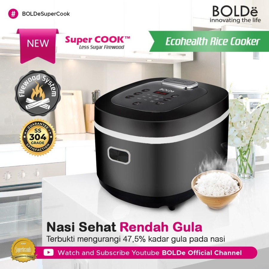 Jual BOLDe Rice Cooker Super Cook Firewood 2 Liter 700 Watt / Penanak ...