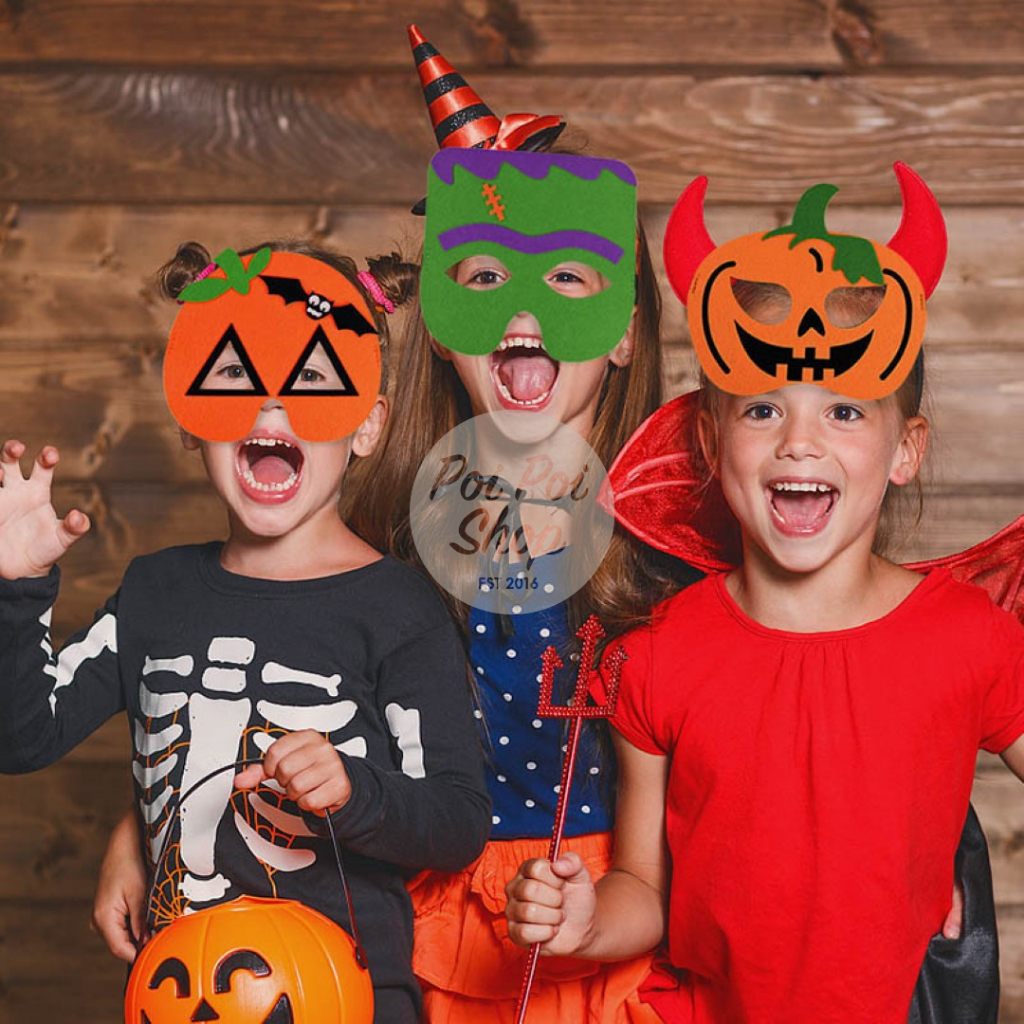 Jual Topeng Kostum Halloween Flanel Pumpkin Pirates Cosplay Spider Unik ...