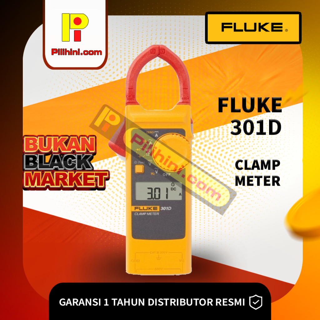 Jual Fluke 301D AC/DC Clamp Meter | Shopee Indonesia